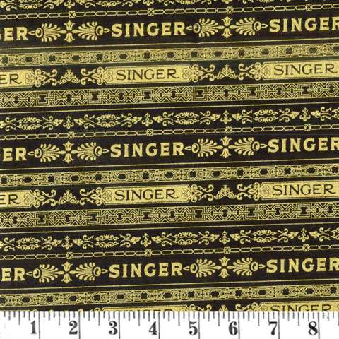 AC571 Sewing with Singer - Black/Gold Singer Stripe • Adopt-a-BoltSP