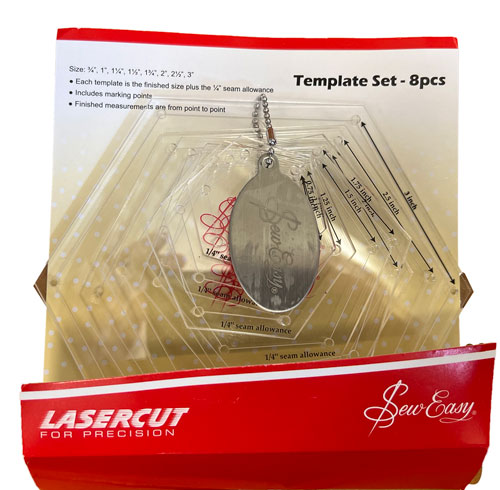 Set of 8 Perspex Hexagon Templates • Notions - NEWWhats New! • No