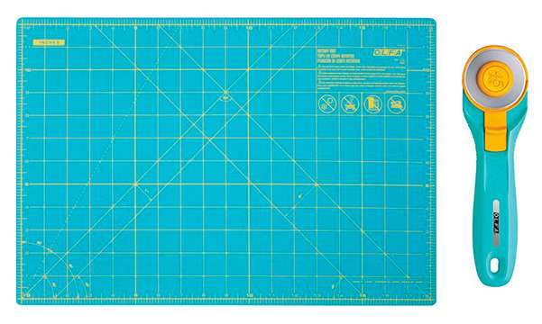 Olfa Splash Rotary Cutter & Mat - Aqua • Cutters & ScissorsNotions